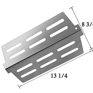 Htanch SG622 (2-Pack) 13 1/4 inch 16GA Stainless Steel Flavorizer Bar for Weber Genesis 300 Series 2011 & Newer Models with Front Mounted Control Panels, Heat Plate Replacement for Weber 7622