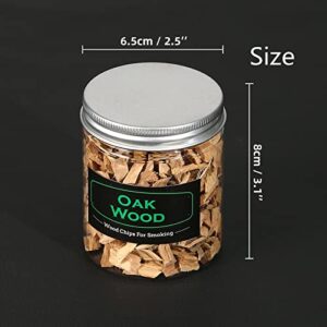 quirzx Wood Chips for Smoking Gun Cocktail Smoker Kit Wood Chips Variety Pack - Apple Cherry Peach Oak Pear Hickory, 8 Oz Each, Great for Smoking Drinks Meat Whisky & Old Fashioned