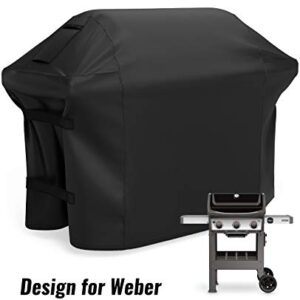 NUPICK 7106 for Weber Spirit 2 & 3 Burner Grill, 52 Inch Grill Cover for Spirit 210/310, Spirit II E210/E310, Fits for Spirit 200 & 300 Series Gas Grill, Come with 3-Side Grill Brush