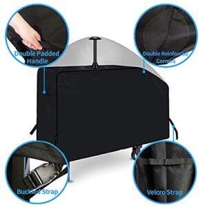 NEXCOVER 28 Inch Griddle Cover | for Blackstone 28 Inch 2 Burner Griddle Cooking Station | Waterproof Heavy Duty Gas Grill Cover | 600D Polyester Anti-UV Canvas Flat Top BBQ Cover with Support Pole.