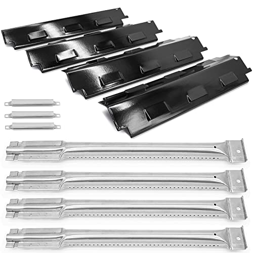 Yiming Grill Replacement Parts for Charbroil 463441514, 463441312, 463441513, 463440109, 461442114 Grill Models. Grill Heat Plate Tent Shields, Burner Tubes and Crossover Tubes Kit.