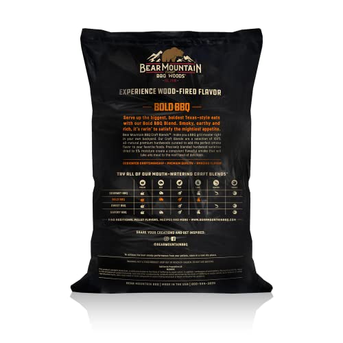 BEAR MOUNTAIN Premium BBQ WOODS Craft Blend Bold BBQ, 20 Pound Bag