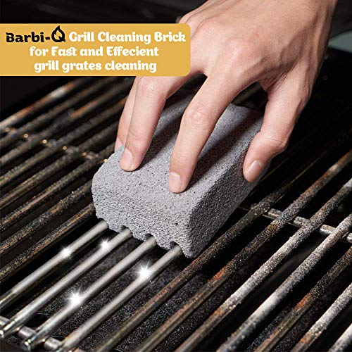 Barbi-Q Grill Cleaning Bricks - Grill Stone | Griddle Cleaner Block - Stone Brick Cleaner for BBQ | Grills | Racks | Flat Top Grill | Pool | Toilet Cleaner - (Pack of 3)