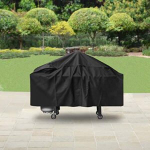 SunPatio Griddle Cover 36 Inch, Compatible for Blackstone 36" Griddle Cooking Station, Royal Gourmet, Camp Chef etc, Outdoor Heavy Duty Waterproof 4 Burner Flat Top Gas Grill Cover with Support Pole