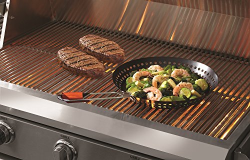 Mr. Bar-B-Q 06750X Heavy Duty Non-Stick Grilling Skillet | Rust Resistant Grill Pan with Handles | Easy to Use Grilling Accessories | Non-Stick Surface | Great for Seafood & Vegetables