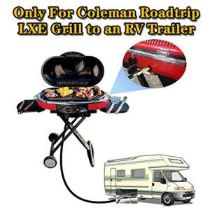 MCAMPAS Propane Adapter with RV Extension Hose 12FT Quick Connect Kit Replacement for Coleman Roadtrip LXE Portable Grill ONLY Hook Up RV Motorhomes