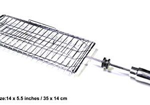 Oca-Brazil Fish & Vegetable Basket - Skewer for BBQ 28" - Professional Grade