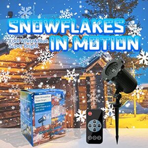 snow storm projector lights outdoor garden stake light led snowflake lights waterproof landscape remote snowflakes for indoor gardens homes wedding lawn patio holiday party decor