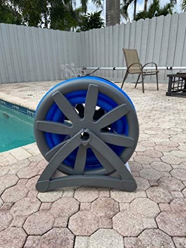 SmartClear SPAGHR001 Swimming Pool Storage Reel – Hose Not Included – Lightweight, Durable Design, Chemical and Weather-Resistant, Grey