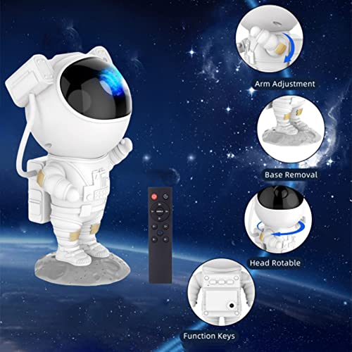 Space Buddy Projector Light, Pleshy Spacebuddy Projector, Space Buddy Pleshyco, Astronaut Star Projector Galaxy Light with Remote Control (E)