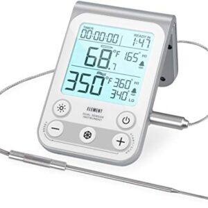 Lavatools OVT02 Element Digital Oven Thermometer for Oven, Grill, and Smoker Includes Dual-Sensor Stainless Temperature Probe