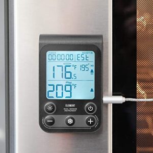 Lavatools OVT02 Element Digital Oven Thermometer for Oven, Grill, and Smoker Includes Dual-Sensor Stainless Temperature Probe