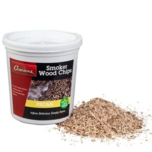 Wood Smoking Chips - Pecan, Apple, and Cherry Wood Chips for Smokers - Set of 3 Resealable Pints (0.473176 L)