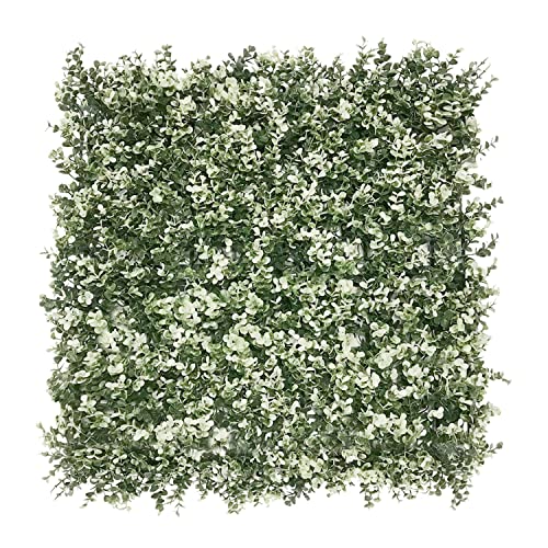 Windscreen4less Artificial Faux Ivy Leaf Decorative Fence Screen 20'' x 20" Boxwood/Milan Leaves Fence Patio Panel, Buxus White 4 Pieces