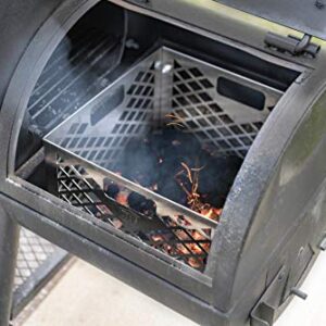 Oklahoma Joe's 5279338P04 Stainless Steel Offset Smoker Charcoal Firebox Basket, Silver