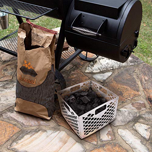 Oklahoma Joe's 5279338P04 Stainless Steel Offset Smoker Charcoal Firebox Basket, Silver