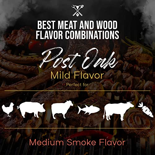 Jax Smok'in Tinder Premium BBQ Wood Chunks for Smoking and Grilling- Approximately 10 lb Shipped in 12" x 9" x 7" Box -100% All Natural Kiln Dried Smoking Wood Chunks, USA (Post Oak)