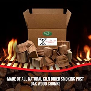 Jax Smok'in Tinder Premium BBQ Wood Chunks for Smoking and Grilling- Approximately 10 lb Shipped in 12" x 9" x 7" Box -100% All Natural Kiln Dried Smoking Wood Chunks, USA (Post Oak)