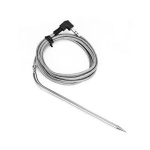 stanbroil meat bbq probe replacement for camp chef pellet grills, stainless steel braided cable withstand high temperature