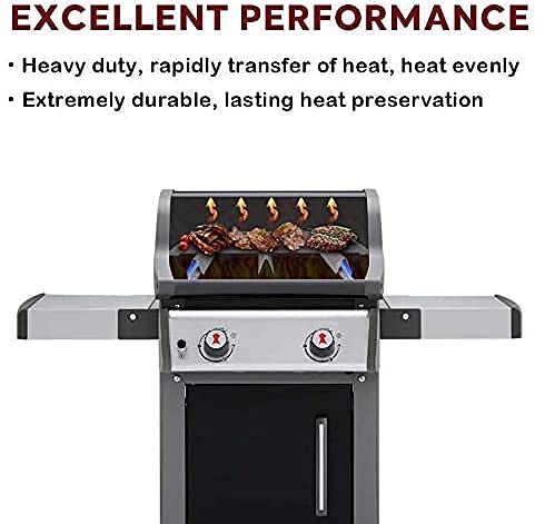 Uniflasy 7637 Grill Cooking Griddle for Weber Spirit I & II 200 Series 17.5 inch Spirit E210 Spirit E220 Spirit S210 Spirit S220 with Front Control Weber Spirit 200 Grill Replacement Flat Cooking Pan