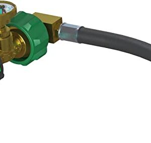 GasStop GSUSA2 Propane Shutoff Device + GasGear by GasStop RV 90 Degree Propane Pigtail Hose, 12'' Camper Tank Hose