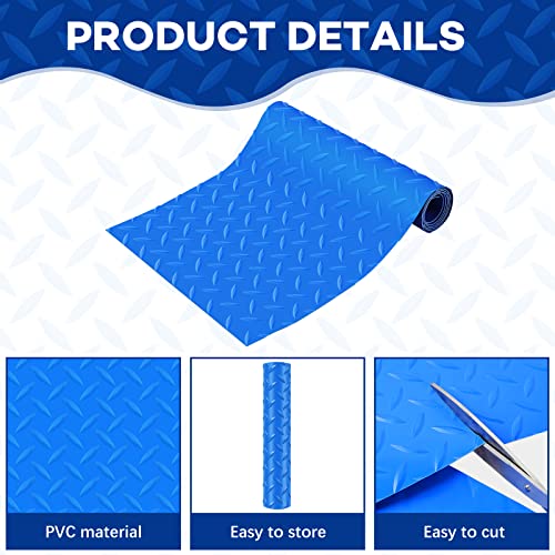 2 Rolls Pool Ladder Mat, Pool Ladder Pad Step with Non Slip Texture Pool Liner Protection Cushion for Above or Inground Swimming Pools, Blue (35 x 9 Inches)