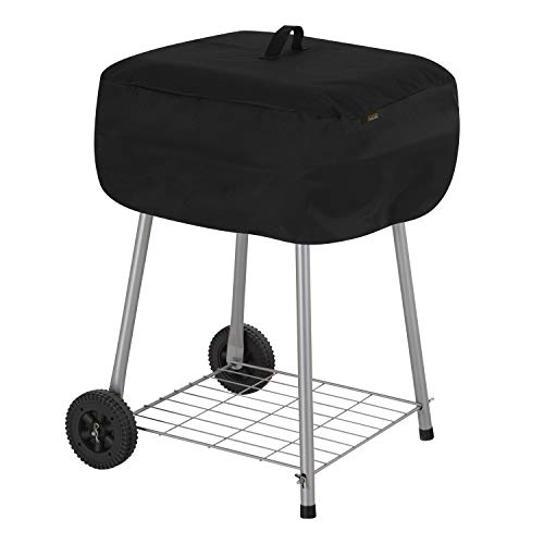 Modern Leisure 2974 Chalet Walk-A-Bout Charcoal Grill Cover (21.5 L x 21.5 D x 14.5 H inches) Water-Resistant, Black