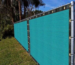 ifenceview 3’x3′ to 3’x50′ turquoise green shade cloth fence privacy screen fence cover mesh net for construction site yard driveway garden pergola gazebos canopy awning 165 gsm uv protection (3’x5′)