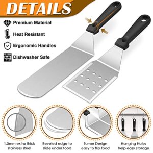 Joyfair 23Pcs Griddle Accessories Kit, Flat Top Grill Spatulas Set with Melting Dome, for Outdoor Camping BBQ, Stainless Steel Grilling Tools, Including Turners Scraper Carrying Bag, Dishwasher Safe