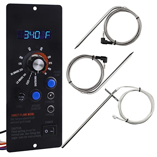 Digital Thermostat Controller Kit Replacement for Camp Chef Pellet Grills PG24STX/ PG24XT/ PG24S/ PG24WWS with RTD Temperature Sensor,2 Meat Probes