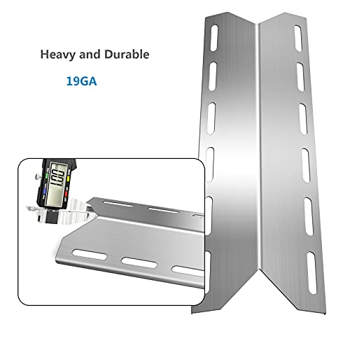 Zemibi 5 PC Heat Shield Tent Plate 17 5/16" Grill Replacement Parts for Charmglow 720-0234, BBQ Repair Kits for Nexgrill 720-0033 720-0234 720-0289 Gas Grill Models, Stainless Steel BBQ Burner Cover