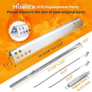 Hisencn Grill Replacement for Charbroil Performance 475 4 Burner 463347017 463377319 463376017 463335517 463342119 463347418 463377017 463342118 G470-5200-W1 Burner G470-0004-W1A Heat Plates