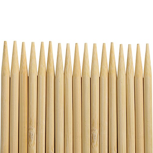 FLYPARTY Bamboo Marshmallow Roasting Sticks with 30 Inch 5mm Thick Extra Long Heavy Duty Wooden Skewers,Roaster Barbecue S'Mores Skewers Hot Dog Forks for Camping,Party,Kebab Sausage(60 Pcs)