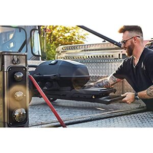 Napoleon PHANTOM TravelQ Portable PRO Propane Gas Grill - PRO285X-PHM - with Scissor Cart, Matte Black, Travel BBQ,