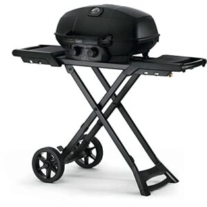 Napoleon PHANTOM TravelQ Portable PRO Propane Gas Grill - PRO285X-PHM - with Scissor Cart, Matte Black, Travel BBQ,