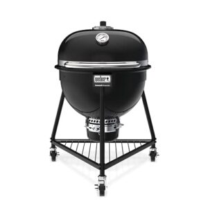 weber summit kamado e6 charcoal grill, black