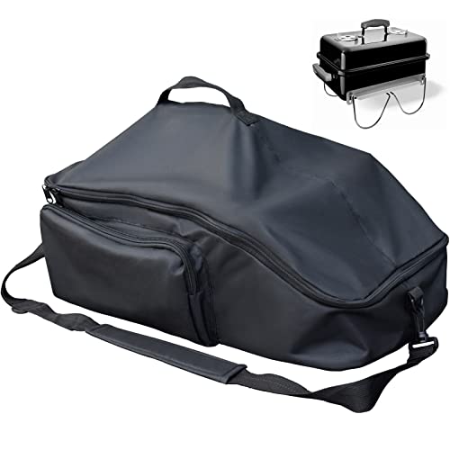 Portable Grill Carry Bag for Weber 1141001 Go-Anywhere Gas Grill - Outdoor Camp Grill Cover for Weber 121020 Go-Anywhere Charcoal Grill - Heavy Duty Waterproof 600D Oxford Fabric