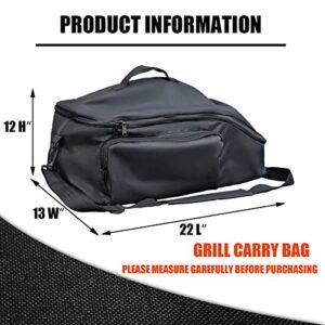 Portable Grill Carry Bag for Weber 1141001 Go-Anywhere Gas Grill - Outdoor Camp Grill Cover for Weber 121020 Go-Anywhere Charcoal Grill - Heavy Duty Waterproof 600D Oxford Fabric