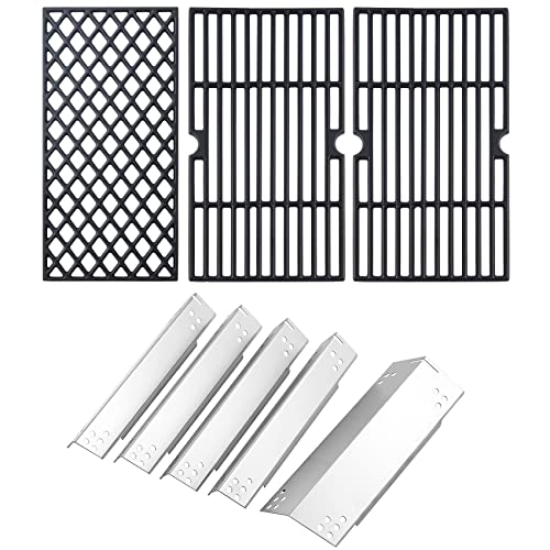 70-02-411 70-02-412 DGH474CRP Heat Shield Grill Grates Grill Replacement Parts for Dyna Glo DGH474CRP-D DGH474CRN-D 70-01-911 70-02-656 70-01-910 Side Sear PLUS and Main Burner Cover Grill Parts