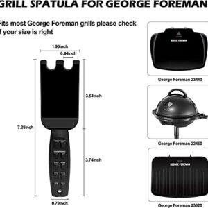 XYK 2 Pack Grill Spatula Scraper for George Foreman Indoor Grills and Other Indoor Grills with Grooves, Heat Resistant Cleaner Tool, Comfortable Grip