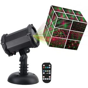 lunhoo christmas laser lights 18 pic star projector party lighting for christmas halloween and holiday