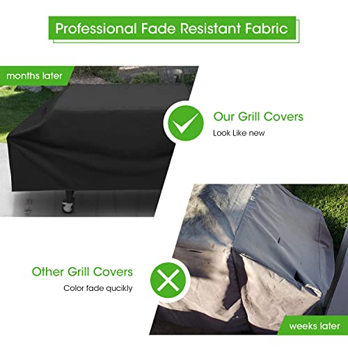 Mightify 36 Inch Grill Griddle Cover, Flat Top Cooking Station Grill Cover with Taped Seams, All Weather Protection, Outdoor BBQ 4 Burner Gas Grill Cover Compatible for Blackstone, Camp Chef and More