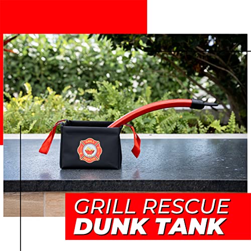 Grill Rescue BBQ Water Container, Foldable, Bristle Free - Durable and Unique Scraper Tools for Cast Iron or Stainless-Steel Grates, Barbecue Cleaner for Grill Brush (Dunk Tank)