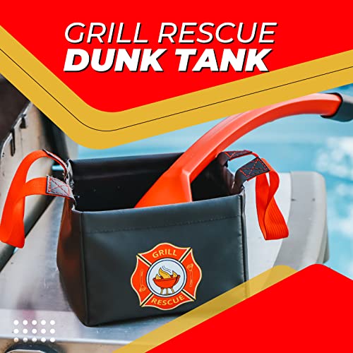 Grill Rescue BBQ Water Container, Foldable, Bristle Free - Durable and Unique Scraper Tools for Cast Iron or Stainless-Steel Grates, Barbecue Cleaner for Grill Brush (Dunk Tank)