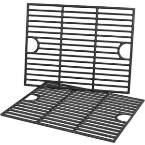 shinestar cast iron grill grates for nexgrill 4-5 burner grills, 720-0830h, 720-0830a, 720-0783e, 720-0697, 720-0888, 17 x 13 1/4 inch,2 pack