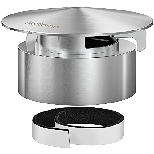 Skyflame Stainless Steel Grill Vented Chimney Top Cap Compatible with Kamado Joe Classic & Pit Boss Charcoal Grill