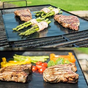 LOOCH Grill Mat Set of 6 - Non-Stick BBQ Outdoor Grill & Baking Mats - Reusable and Easy to Clean - Works on Gas, Charcoal, Electric Grill and More - 15.75 x 13 Inch