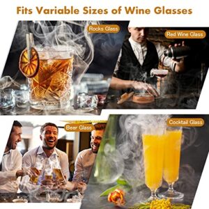 Cocktail Smoker Kit with Torch, Old Fashioned Smoker Kit for Bourbon Whiskey Drink, with 4 Different Flavor Wood Smoker Chips, Vodka/Gin/Tequila/Rum Liquor Gifts for Whiskey Lovers, Father(No Butane)