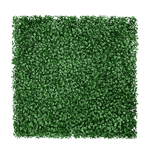 Windscreen4less Artificial Faux Ivy Leaf Decorative Fence Screen 20'' x 20" Boxwood/Milan Leaves Fence Patio Panel, Dark Green 1 Piece