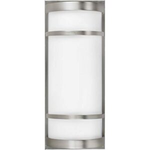 afx lighting brw213snmv-lq2 brio outdoor light, satin nickel, white